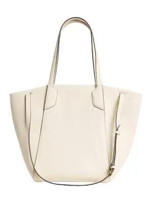Harrods Medium Leather Freya Tote Bag - Neutral