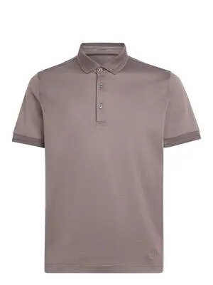 Corneliani Cotton Jersey Polo Shirt - Beige
