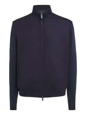 PAUL & SHARK Paul & Shark Virgin Wool-Cashmere Hybrid Zip-Up Jacket