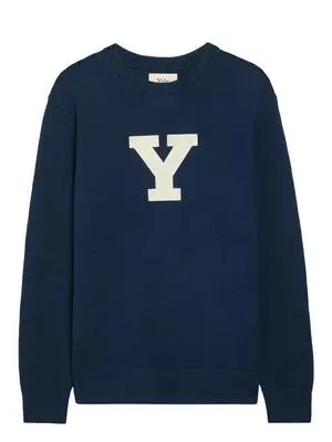 Gant Yale Appliqué Wool Jumper - Navy