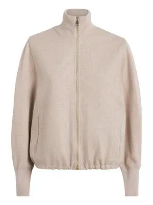 FABIANA FILIPPI Fabiana Filippi Virgin Wool Blend Bomber Jacket With Gold-Tone Hardware