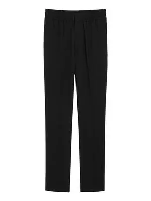 AMI Paris Straight-fit Wool Trousers - Black
