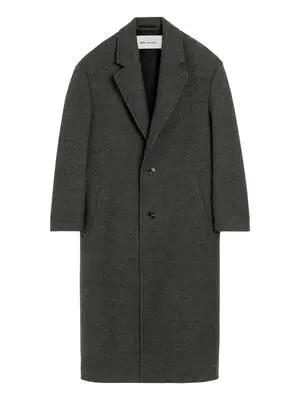 AMI Paris Long Wool Coat - Carbon Grey