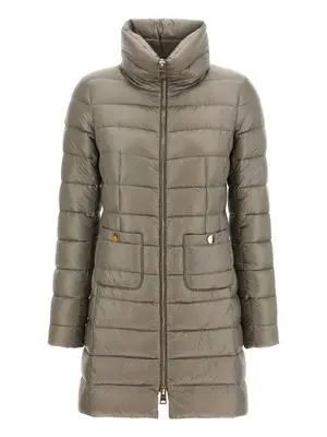 Herno Long-sleeved Quilted Coat - Green