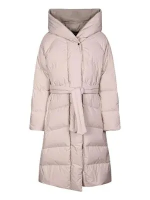 MOORER Moorer Long-Sleeved Padded Jacket With Hood And Belt