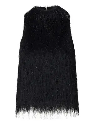 Liu Jo Sleeveless Tassel Embellished Top - Black
