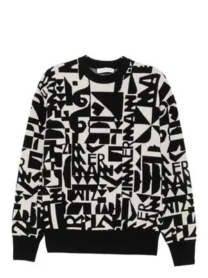 Zimmermann Long Sleeve Knit Top With All-over Graphic Print - Black