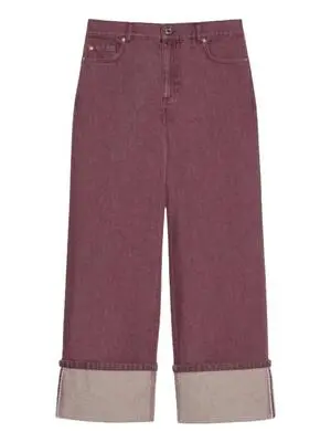 IBLUES IBlues Cuffed Wide-Leg Jeans Lavender