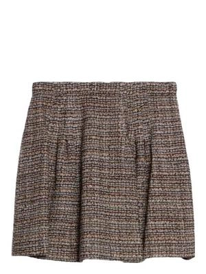 IBLUES Textured Tweed Skirt - Brown