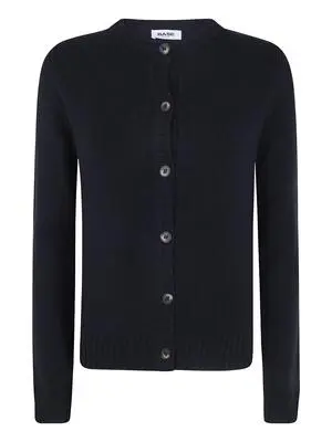BASERANGE Long Sleeve Button Front Cardigan - Black