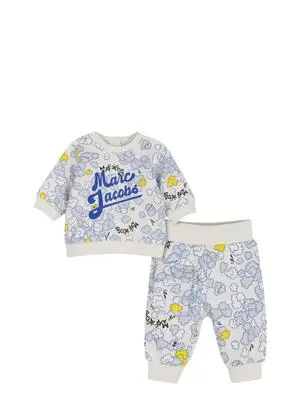 Marc Jacobs Logo-print Sweatshirt And Track Pants Set - Beige
