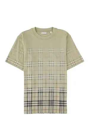 Burberry Burberry Men's Plaid Print Cotton T-Shirt Multicolour