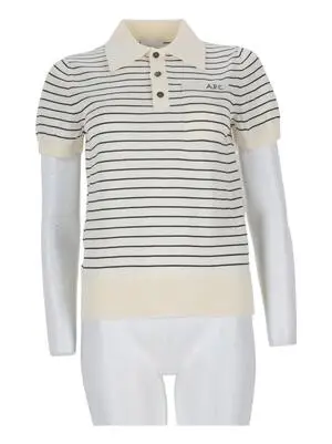 A.p.c. Striped Short Sleeve Polo Shirt - Multicolour