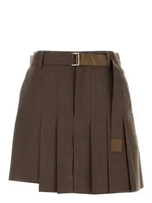 SACAI SACAI Sculpted Wool-Cupro Suiting Shorts