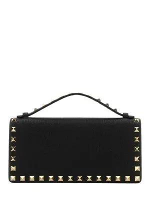 Valentino Garavani Rockstud Leather Handbag - Black