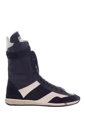 Patrizia Pepe Panelled High-top Sneakers - Black