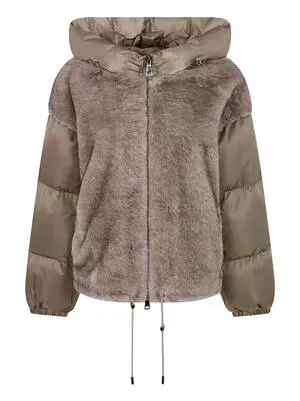 BETTA CORRADI Faux Fur Hooded Coat - Brown