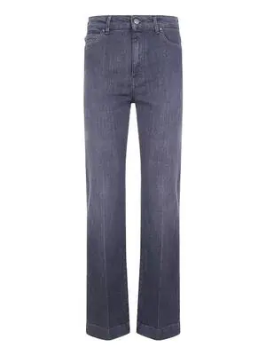 CIGALA'S Pressed-crease Five-pocket Jeans - Grey