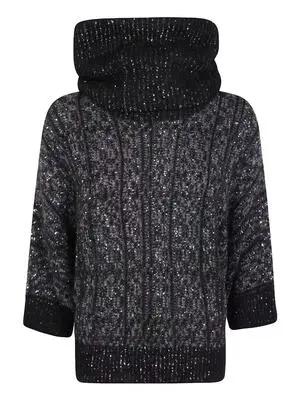 D.EXTERIOR D.Exterior Sequin-Embellished Roll-Neck Sweater