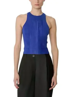 TOCCIN Avery Ribbed Knit Tank Top Blue