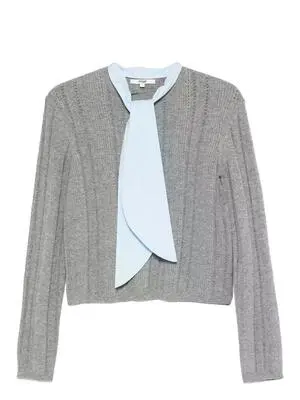 MAJE Maje Ribbed-Knit Jumper With Bow Detail