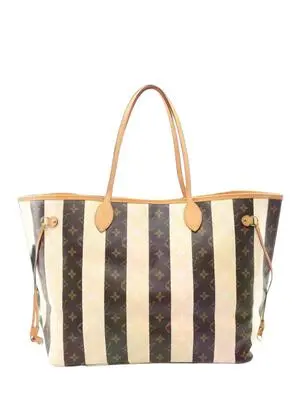 LOUIS VUITTON 2011 Rayures Neverfull Gm Tote Bag - Brown