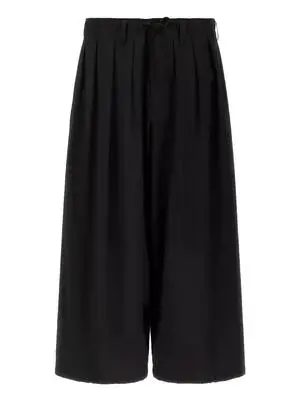 Yohji Yamamoto Pleated Wool Trousers - Black