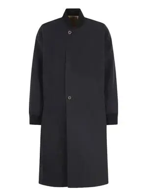 UMA WANG Oversized Bomber-collar Coat - Blue