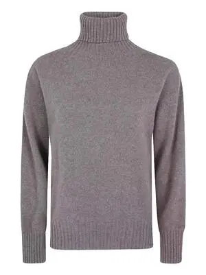 D.exterior Roll Neck Cashmere Sweater - Brown