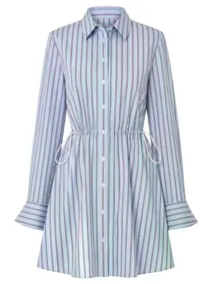 TOCCIN Kirby Striped Shirt Mini Dress - Blue