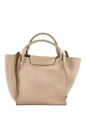 Celine Celine Grained Calfskin Satchel Neutrals