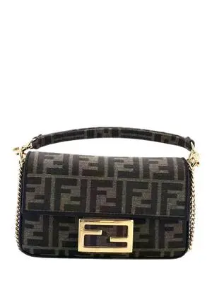FENDI Fendi Zucca Canvas Mini Baguette Cross Body Bag