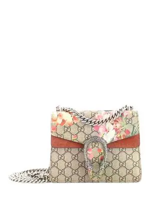 Gucci Dionysus Blooms Print Gg Coated Canvas Mini Shoulder Bag - Brown