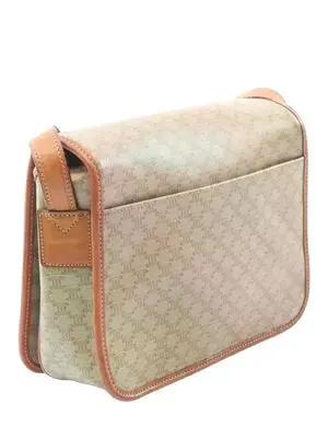 Celine 2000s Macadam Shoulder Bag Neutrals