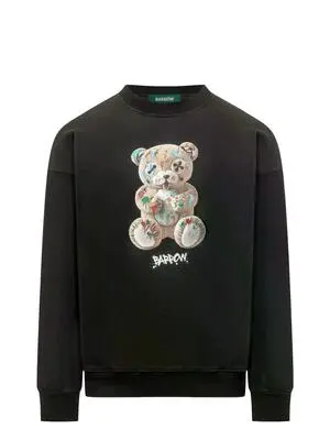 BARROW Teddy Bear Print Sweatshirt - Black
