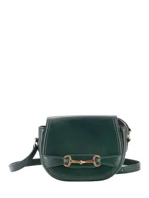 Celine Crecy Flap Bag Leather Small Cross Body Bag - Green