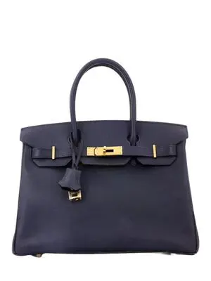HERMÈS Hermès Birkin Handbag Epsom With Gold Hardware Satchel