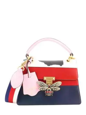 Gucci Gucci Queen Margaret Colorblock Leather Small Satchel Red