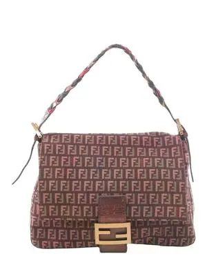 Fendi 2000s Zucchino Mamma Bucket Bag - Red