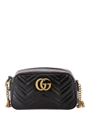 Gucci Gg Marmont Matelassé Leather Small Cross Body Bag - Black