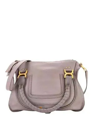 Chloé Chloé Marcie Leather Medium Satchel Grey