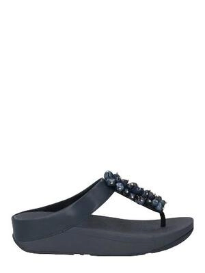 Fitflop Synthetic Thong Sandals With Embellishments - Navy