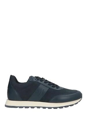 Paul & Shark Leather And Nubuck Low-top Sneakers - Navy