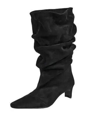 Staud Suede Slouch Boots - Black