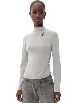 Helmut Lang Button Sweater - Light Grey