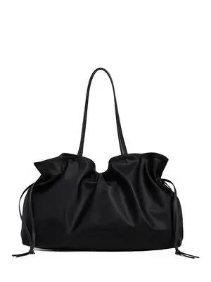Tory Burch Ella Nylon Drawstring Tote - Black