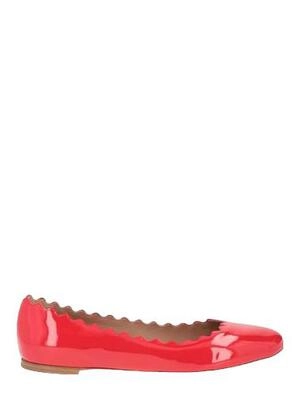 Chloé Leather Ballet Flats - Red