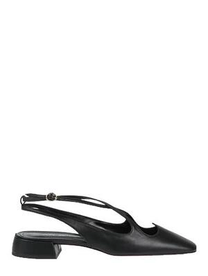 A.BOCCA Leather Slingback Pumps - Black