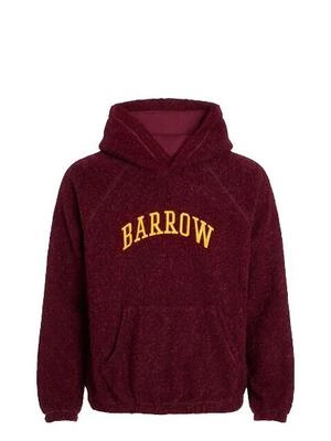 BARROW Polyester Bouclé Hooded Sweatshirt - Red