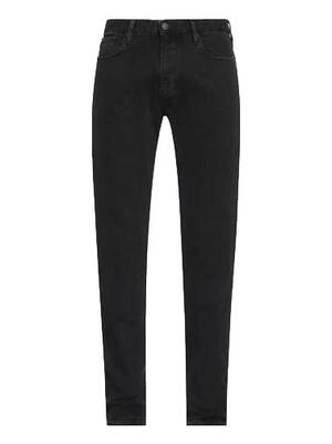 Emporio Armani Cotton Blend Tapered Jeans - Black